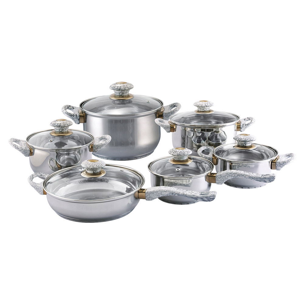 12PCS Stainless Steel Cookware Set DM-19--Bakelite Handle Series--BE ...